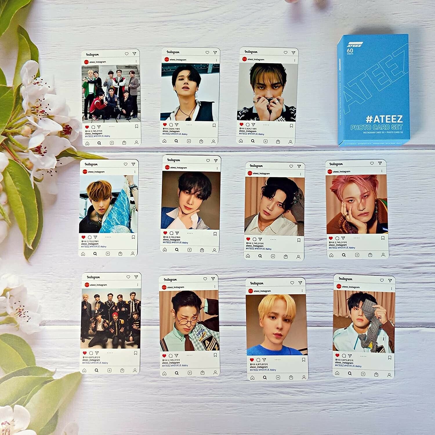 ATEEZ - PHOTOCARD SET ( INSTAGRAM CARD 30 + PHOTO CARD 30 ) – KPOP ...