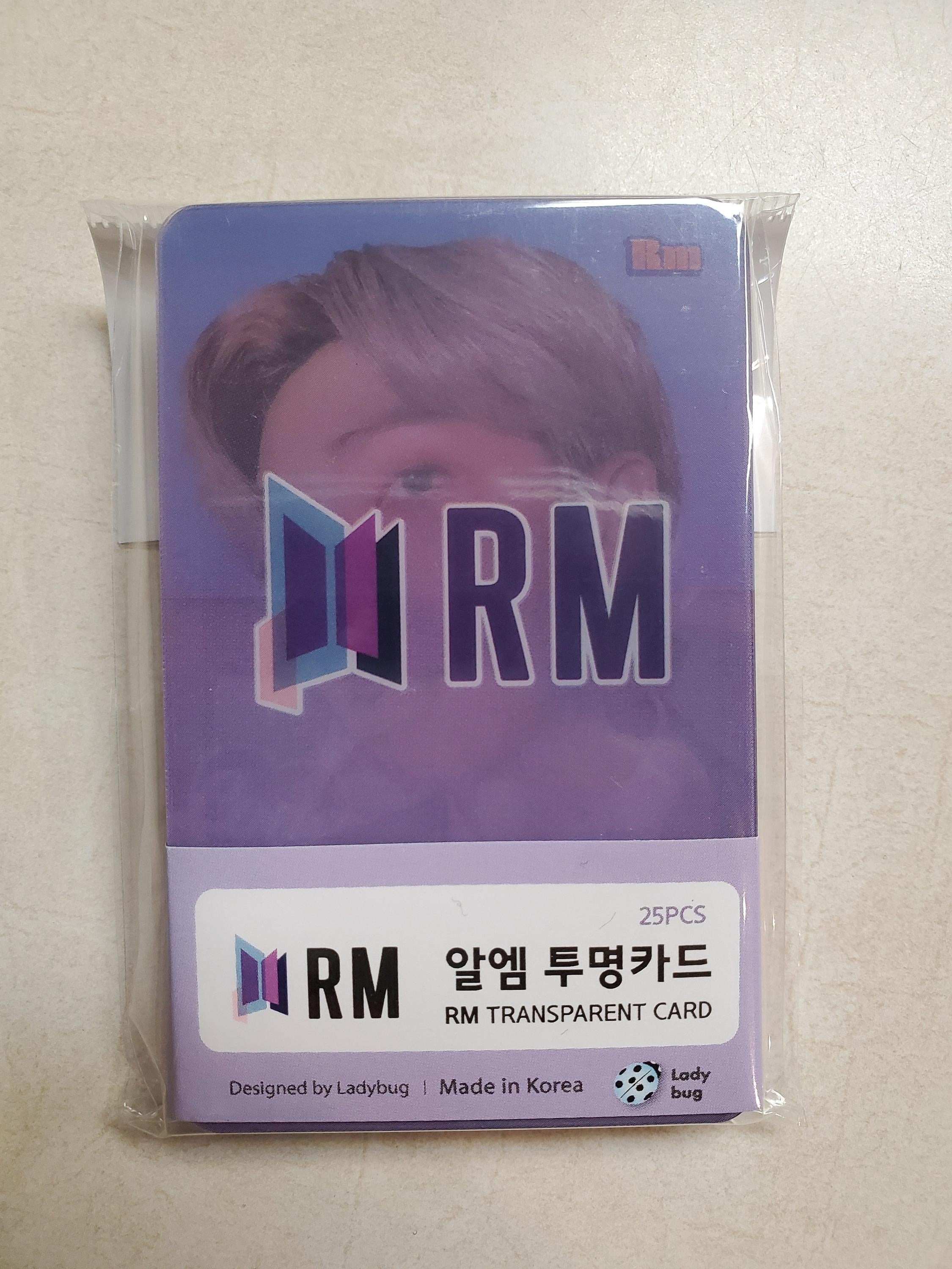 [ BTS RM ] TRANSPARENT CARD – KPOP Store in USA