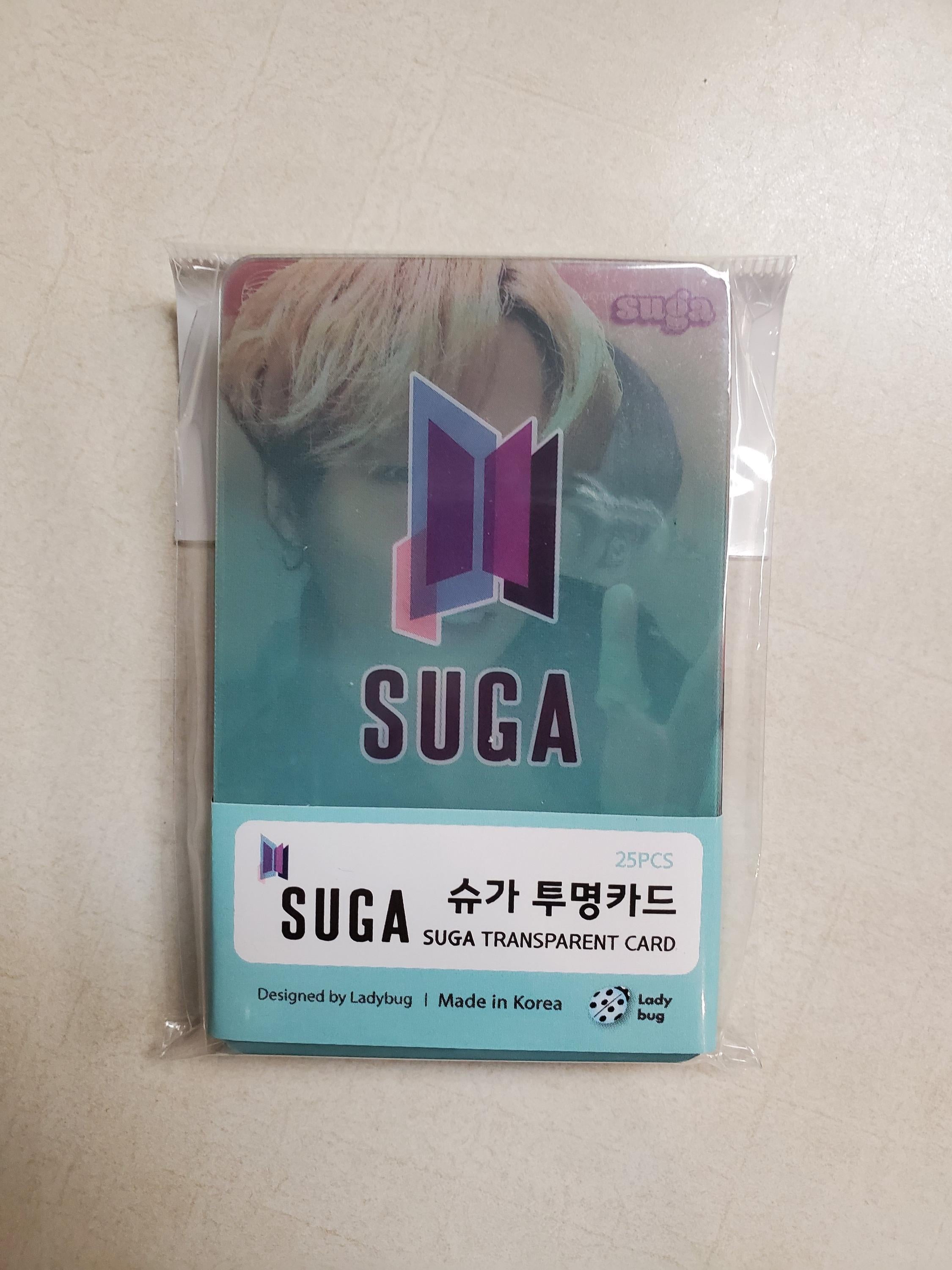 [ BTS SUGA ] TRANSPARENT CARD – KPOP Store in USA